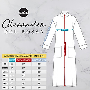 Alexander Del Rossa Long Zip Up Robes for Women, Plush Zipper Robes for Women Plus Size, Housecoats for Women Zipper Front Red Black Plaid with Black XL (A0258Q4BXL)