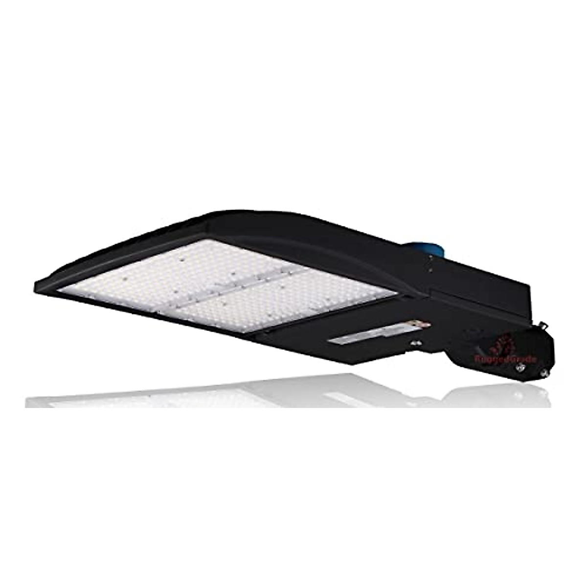 RuggedGrade 300 Watt LED NextGen III Shoebox Light - 42,000 Lumen - 5000K Bright White - Slip Fit - with Photocell - Black Housing