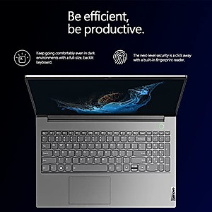 Lenovo ThinkBook 15.6" Laptop, 15.6" FHD Anti-Glare Display, AMD Ryzen 5 5500U Processor (6 Cores, 4.0GHz), Ethernet Port, Backlit Keyboard, Fingerprint Reader, Windows 11 Pro (20GB RAM | 1TB SSD)