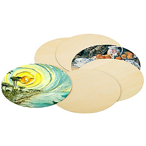 Wood Ovals for Crafts, 15Pcs Unfinished Wood Oval，Natural Oval Wood Slices Crafts, Wooden Oval Cutout,Painting and Wedding Decorations(150 * 100 * 2mm)