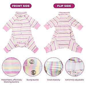 Sekam Dog Onesie Dog Surgical Recovery Suit Male Dog Surgery Recovery Suit Female Surgical Recovery Suit for Dogs Pajamas with Legs Dog Clothes for Large Medium Dogs Recovery Suit for Dogs(P,M)