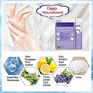 5 Pairs Hands Moisturizing Gloves - Hand Peel Mask Exfoliating Gloves, Hand Repair Glove for Dry Hands Treatment, Remove Dead Skin, Cracked Hands for Women or Men (Lavender Hand Mask)