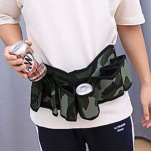 Happyyami Outdoor Beer Carrier Soda Can Holder Belt E Scooter Accessories Fanny Sashes Inline Skate Display Fun Beer Accessory Metal Cups for Drinking Portable Travel Picnic Bag