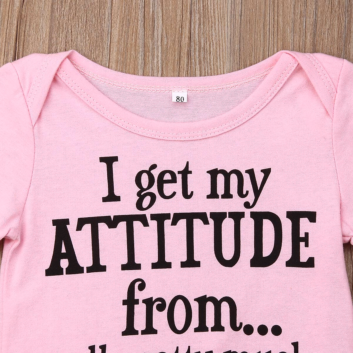 Newborn Infant Baby Girls Cotton Bodysuit Funny Letter Print Romper Jumpsuit Clothes Outfits (Short Sleeve, 0-6 Months)