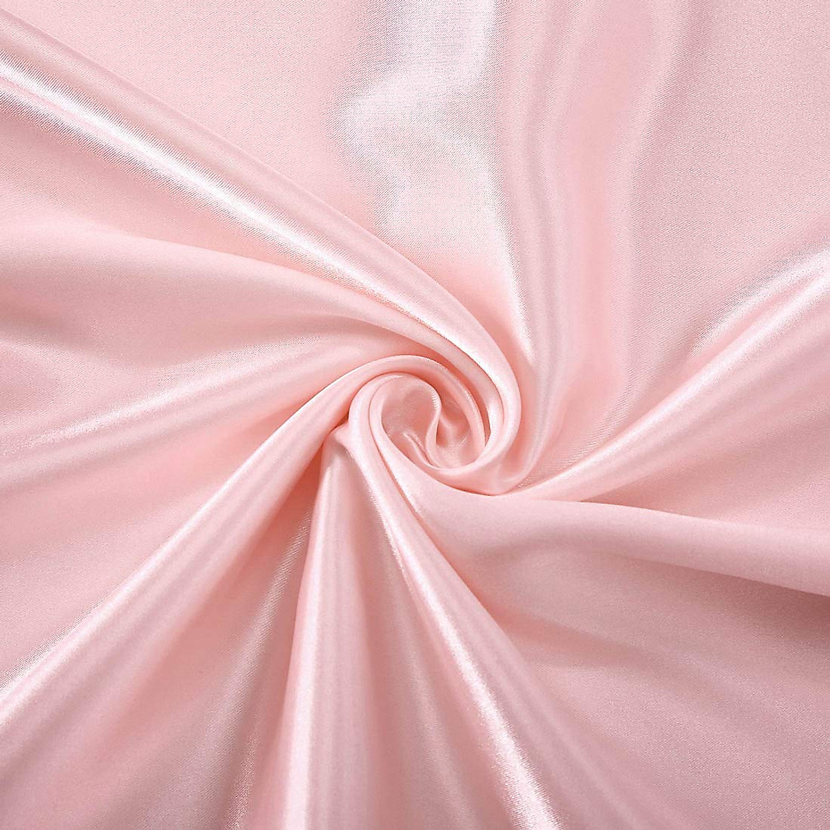 100% Satin Silk Bedding Set with 10-12" Deep Pockets, Cooling Soft, Full 54" X 75" 4 Piece Sheet Set Baby Pink Solid