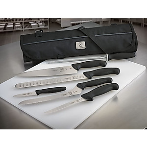 Mercer Culinary Millennia 7-Piece Knife Roll Set,Black