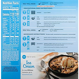 Duncan Hines Mega Cookie Chocolate Chunk Pan Cookie Mix, 7.8 oz