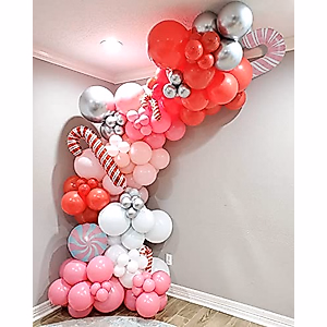 127PCS Pink and Red Balloon Garland Arch Kit DIY Valentines Day Balloons Arch Red Pink White Latex Balloons for Wedding Anniversary Women Girls Valentine’s Mother’s Day Christmas Party Decorations