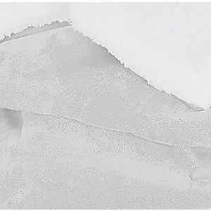 Amazon Basics - Ultra-Soft Micromink Sherpa Throw Blanket, Full/Queen, Grey