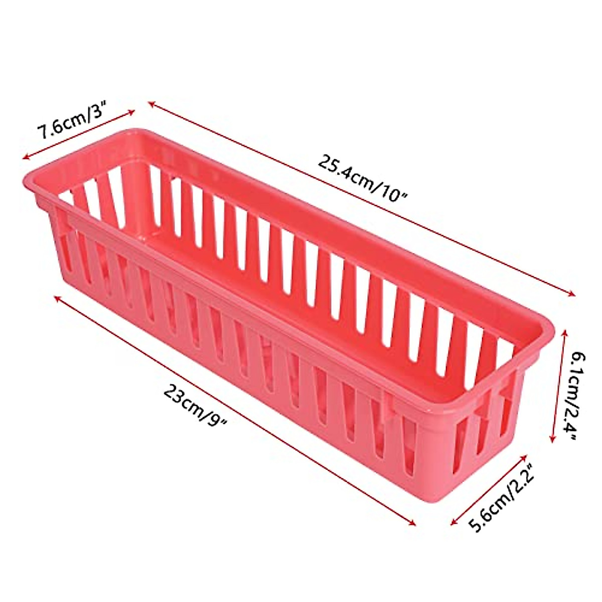 ZZYFGH 12 Pack Pencil Holder for Kids Desk, Colorful Pen Baskets Tray for Organizing Classroom Supplies