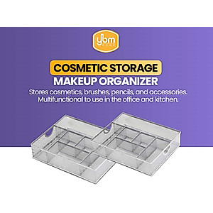 YBM HOME Cosmetic Storage Makeup Organizer Holds Your Cosmetics, Makeup Brushes, Pencils and Accessories, Designed for Vanity Bathroom or Counter Dresser, Stainless Steel Mesh Design 2262