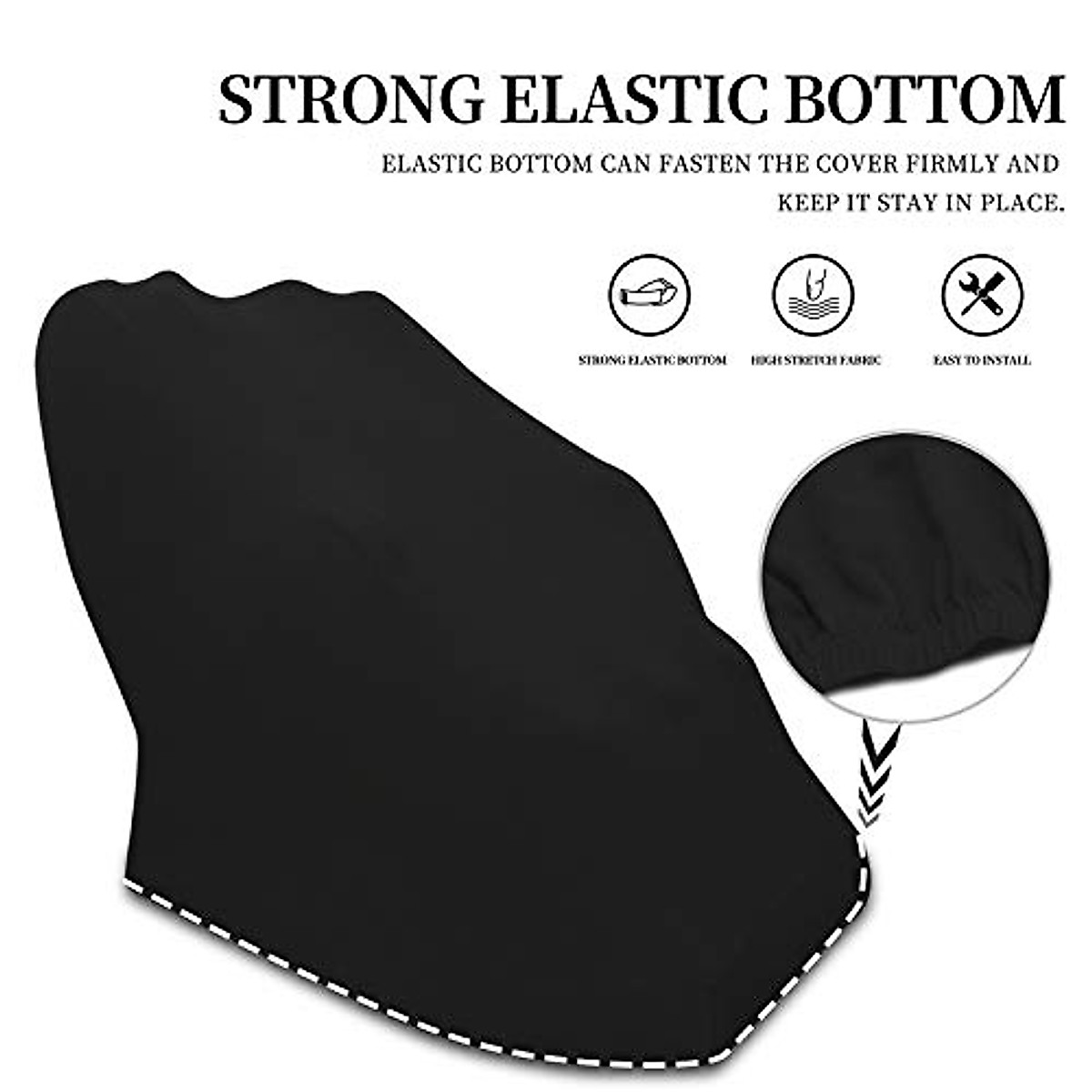 Easy-Going Stretch Massage Chair Cover, Full Body Massage Chair Sofa Covers, Dustproof Cover for Pets,Couch Cover for Massage Chair,Recliner Slipcovers for Dog,Cat,Baby(Black)