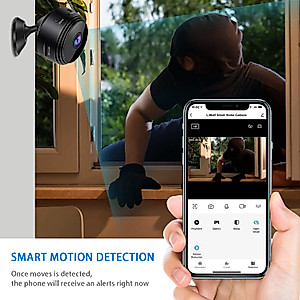 SCTEWELL Mini Camera WiFi Small Cameras Full 1080P HD IP Camera Wireless Recorder Security Remote Control Surveillance Night Vision Mobile Detection Home Security System
