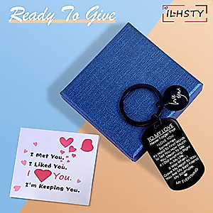 To My Love Anniversary Keychain for her him, Valentines Anniversary Birthday Meaningful Gifts for Boyfriend Girlfriend Husband Wife. Greeting Card Love Keyring for Men Women Lover Soulmate3