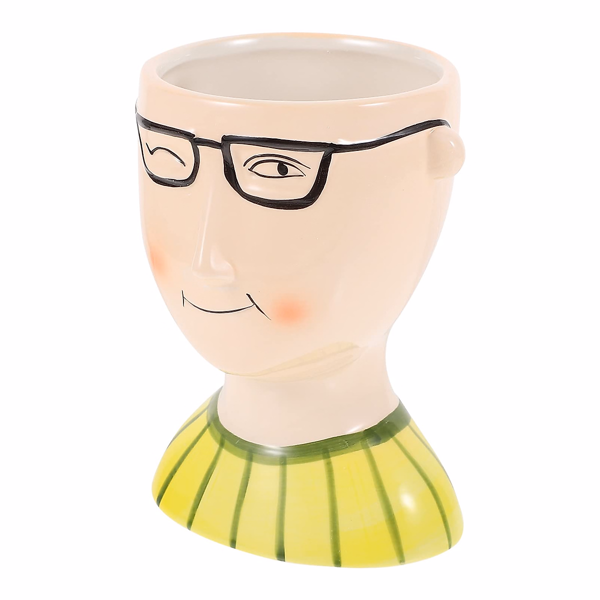 BESPORTBLE Vase Face Flower Pot Human Head Flowerpot Ceramic Head Planter Head Planter Pot Planters for Indoor Plants Sculpture Flower Pot Modern Face Succulent Pot Succulents Nordic Ceramics