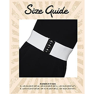 Ro Rox Retro Vintage Belt | Elastic Belt Women's Accessories | 50s Nurse Belt | Waist Belt For Women & Ladies