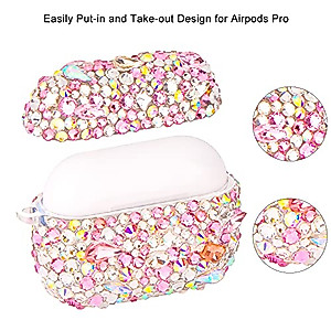 Luxurious Rhinestone AirPods Pro Case, Protective Bling Diamonds AirPod Charging Protective Case Cover for Apple I10/I12 TWS