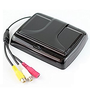 4.3" Car Auto Foldable Monitor LCD Screen Dash Stand 3M Sticker 12-24V Input Universal for Truck Auto 2 RCA Video Channels for Backup Camera/Rear View/DVD/Media Player