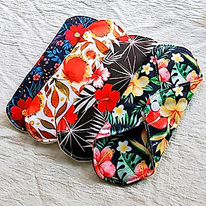 6+1Set Reusable Organic Bamboo Panty Liner Sets, Including 6pcs Daily Use Panty Liner + 1 pcs Mini Wet Bag