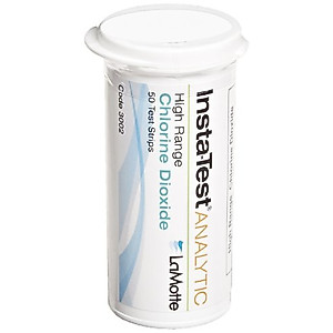 LaMotte 3002, Chlorine Dioxide Hr 0-500ppm Test Strips, 1 per Each