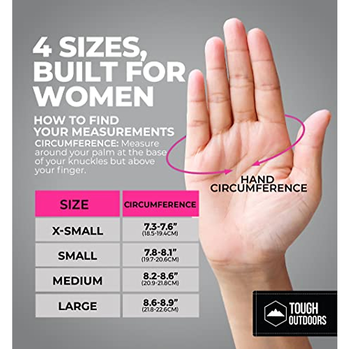 Tough Outdoors Women's Ski Gloves - Womens Snow Gloves - Winter Waterproof Snow Gloves - Adult Snow Gloves - Ladies Snowboarding Gloves