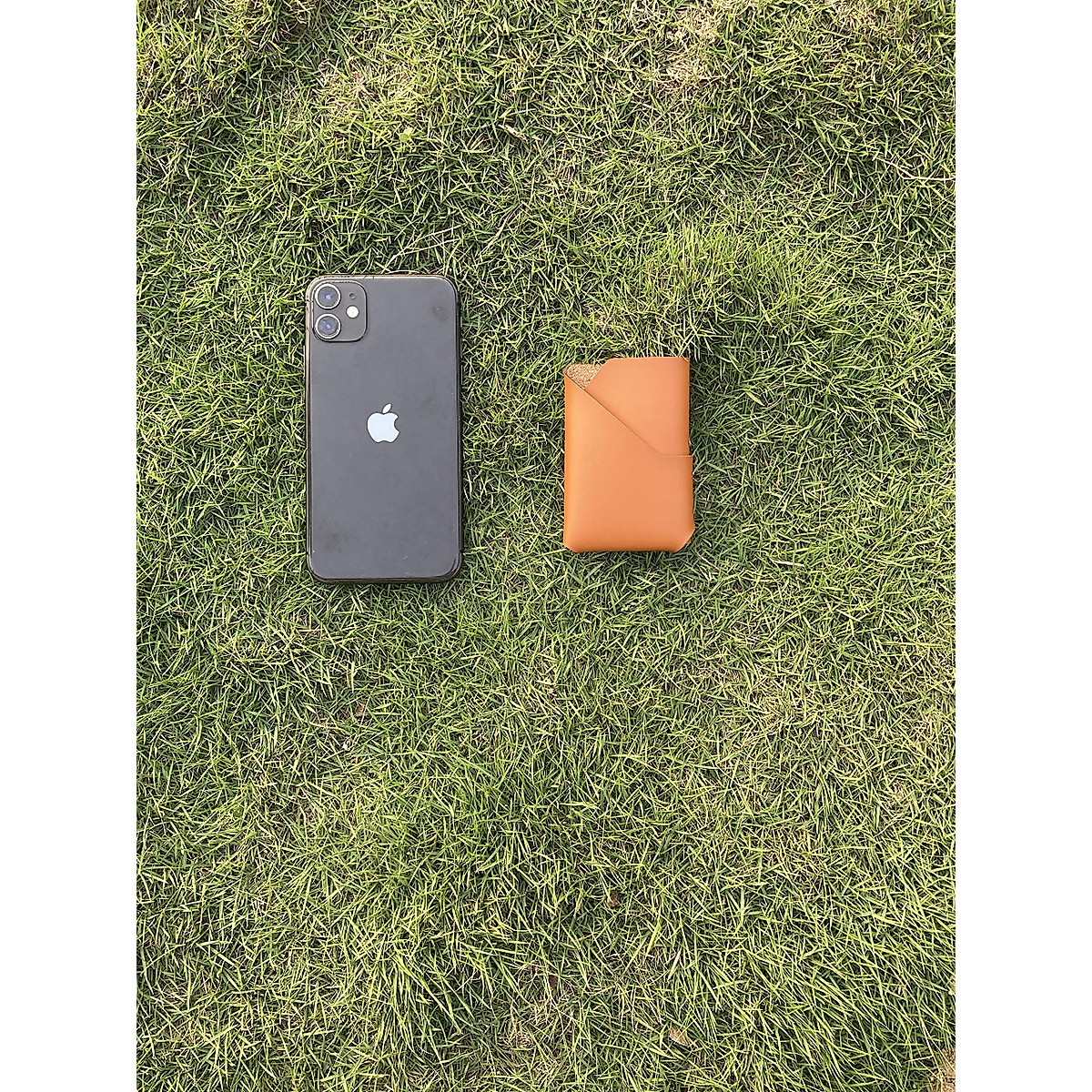 RUBAB MEN Premium Vegan Leather Minimalist Wallet Cum Card Holder (Tan)