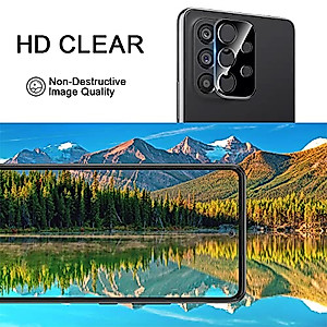 Coolpow 【3+3 Pack】 Designed for Samsung Galaxy A53 5G Screen Protector Samsung A53 5G Screen Protector Tempered Glass Film, 【Easy Installation Tool】 Bubble Free, Anti-Scratch, HD