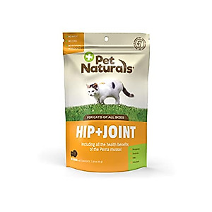 Pet Naturals Hip and Joint Support Supplement for Cats, 30 Chews - Glucosamine, Chondroitin and MSM for Cats