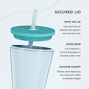 Maars Classic Acrylic Tumbler with Lid and Straw | 10oz Kids Premium Insulated Juice Cups, Double Wall Reusable Plastic Cups - Clear, 2 Pack