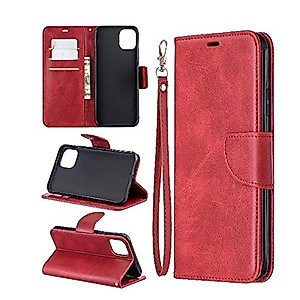 Glow Co., Ltd. iPhone 11 Pro Notebook Type Case with Strap, Red, Tempered Glass & Stylus Pen Included 406-2-02