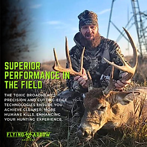 Flying Arrow Archery T3100-P Authentic Patented Toxic Broadhead Blade, Pink, 100-Grain, 3 Pack