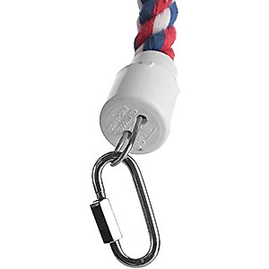 QYS Bird Spiral Rope Perch, Cotton Parrot Swing Climbing Standing Toys with Bell