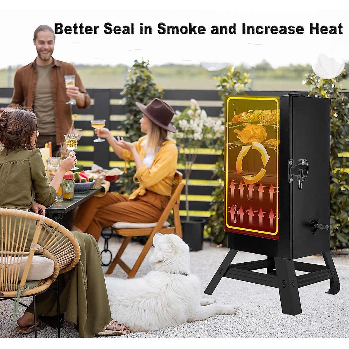 Smoker Door Latch for Pit Boss 1077, Rustproof Smoker Lid Clamp with Screws 4pcs, Smoker Leaf Latch for Cuisinart/Pit Boss Pro Series II 4 / Masterbuilt Electric Smoker Replacement Parts Latch Kits