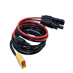 iHaospace XT90 to Solar Connector Cable 6FT - 14AWG PV Charging Cable Extension XT90 Compatible for Bluetti AC200P AC200MAX