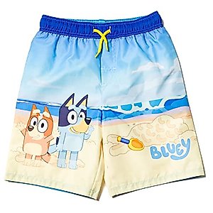 Bluey Bingo Toddler Boys Swim Trunks Bathing Suit 5T Blue