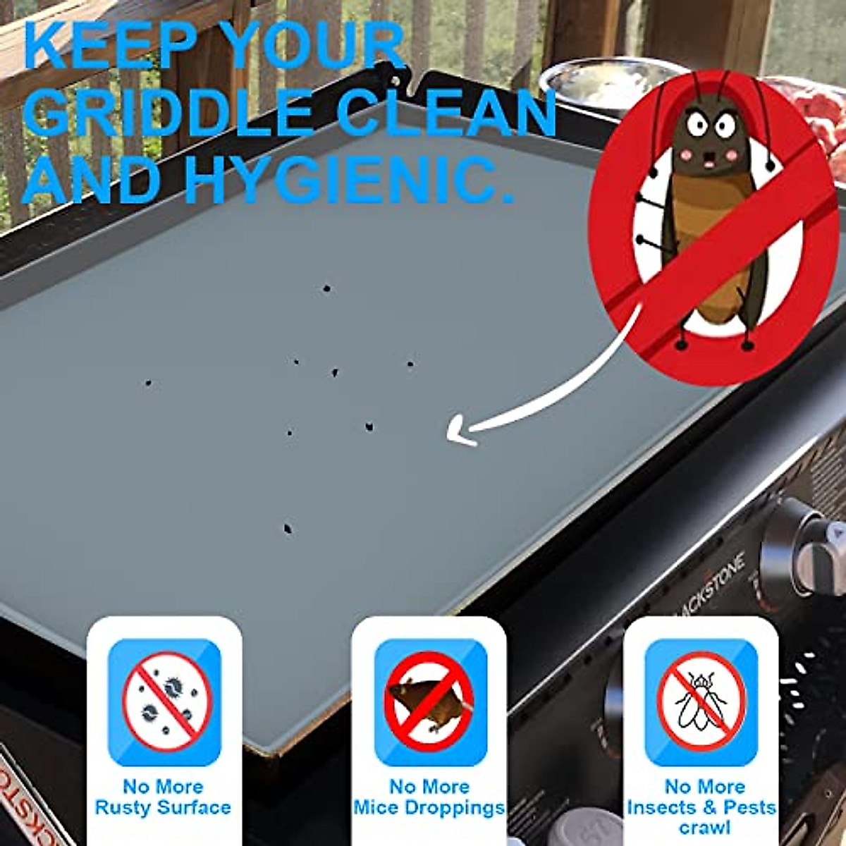 28" Silicone Griddle Mat Fit for Blackstone 28 inch Griddle,28 inch Griddle Cover,Heavy Duty Griddle Silicone Mat 28 inch for Blackstone(Does not fit 28"XL/28" Pro Griddles Series)