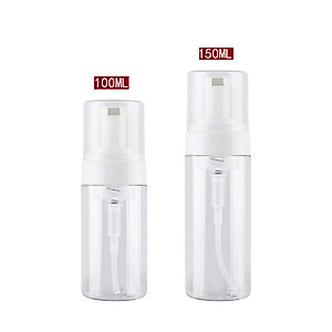 2 Pack 150ml 5oz Empty Plastic Foam Dispenser Bottles Travel Foam Soap Bottles Dispenser Foaming Bottles Soap Dispenser Pump Bottles Travel Toiletries Bottles Cosmetic Container Jar