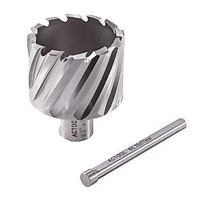 ACTOOL 2" Diameter × 1" Depth of Cut HSS ANNULAR Cutter with 3/4'' Weldon Shank
