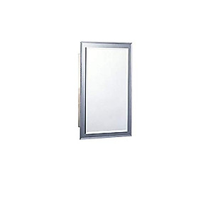 Jensen 1450BC Mirror on Mirror Frameless Single-Door Recessed Medicine Cabinet