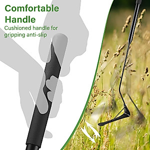 DACK 36" Grass Whip with Double-Edged Serrated Blade, Manual Weed Whacker, Swing Blade Grass Cutter & Weed Sling Blade for Tall Grass and Overgrown Weeds in Yard Ditches Forests and Fields