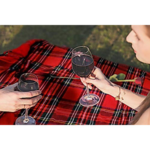 JUDYBRIDAL Plaid Chenille Throw Blanket, Extra Soft Cozy Knitted Decorative Blanket, All-Season Dual-Sided Home Decor Blanket with 3 Inches Tassel for Bed Sofa Couch Chair 50" W x 67" L（Red）