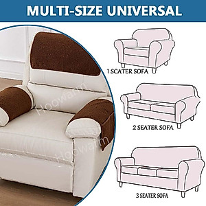 Recliner Couch Covers ，Sofa Armrest Cover with Pockets，Headrest Cover ,Quilted Recliner Chair Arm Cover，1/2/3 Seat Armchair Slipcovers Nonslip Furniture Protector ( Color : A17 , Size : 1-seater sofa/