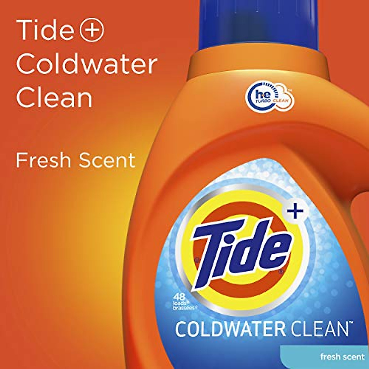 Tide Coldwater Clean Original Scent HE Turbo Clean Liquid Laundry Detergent, 84 Fl oz, 59 loads (Packaging May Vary)