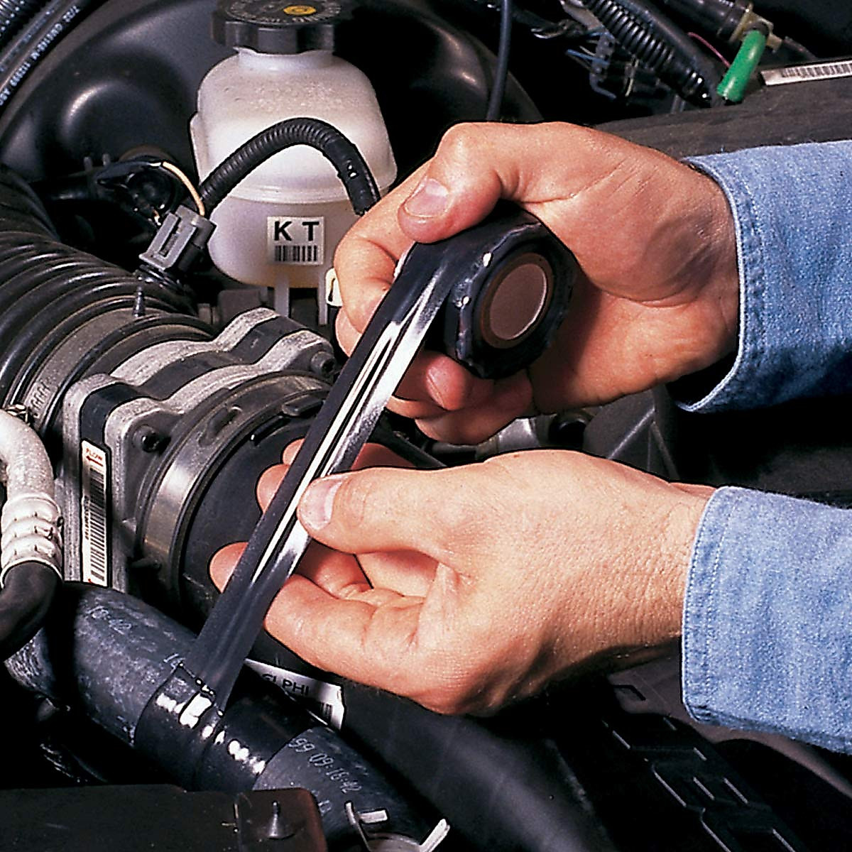 X-Treme Tape TPE-X36ZLB Silicone Rubber Self Fusing Tape, 1" x 36', Triangular, Black