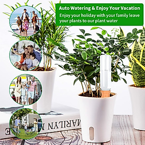 Baxrou Plant Self Watering Stakes 12 Pack Terracotta Watering Spikes for Indoor and Outdoor Plants,Wine Bottle Plant Watering Devices, Automatic Plant Waterers for Vacation