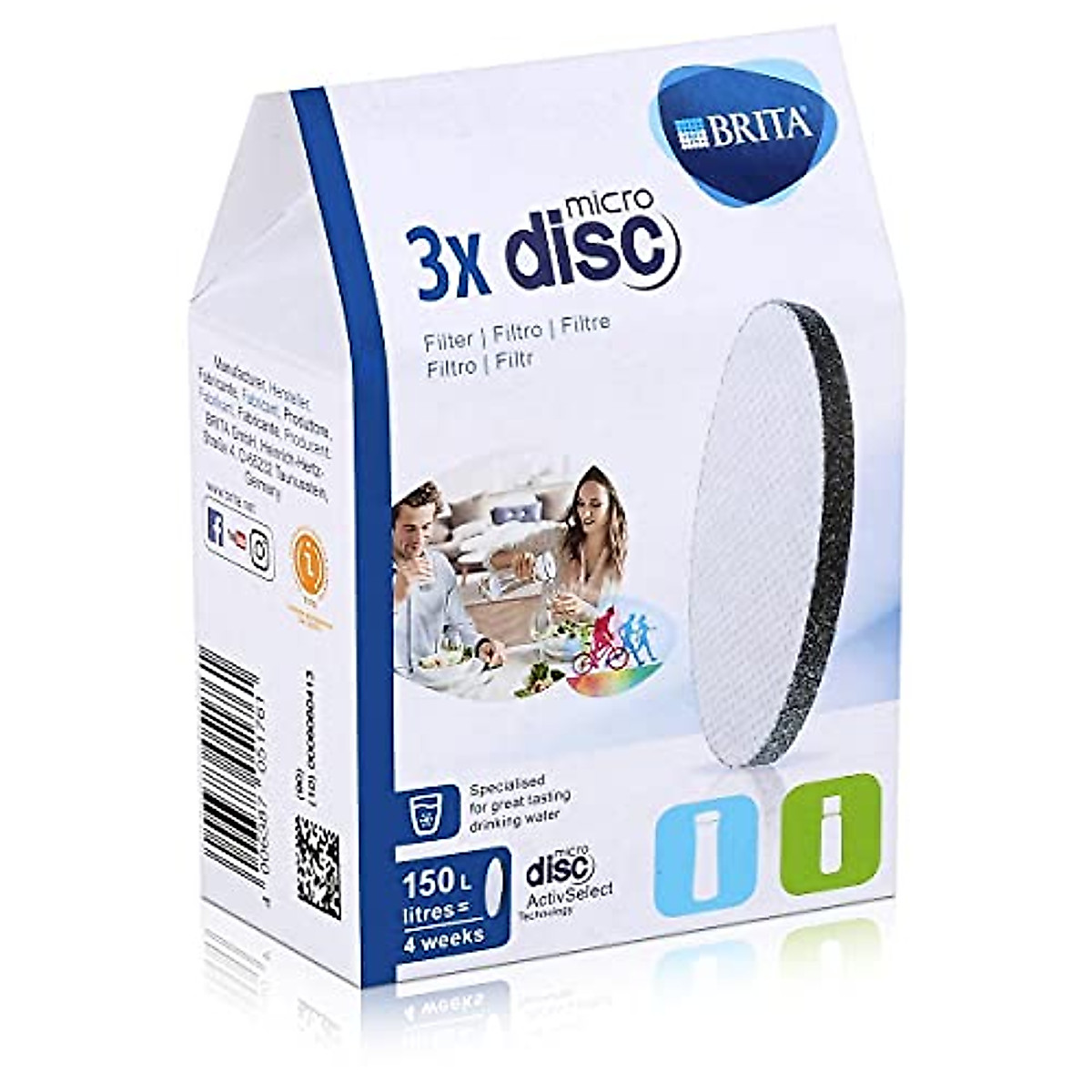 Brita MicroDisc Waterfilter Cartridge, 1 Count (Pack of 1), White