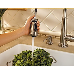 Pfister Ashfield 1-Handle Pull-Down Kitchen Faucet with Soap Dispenser, Brushed Nickel