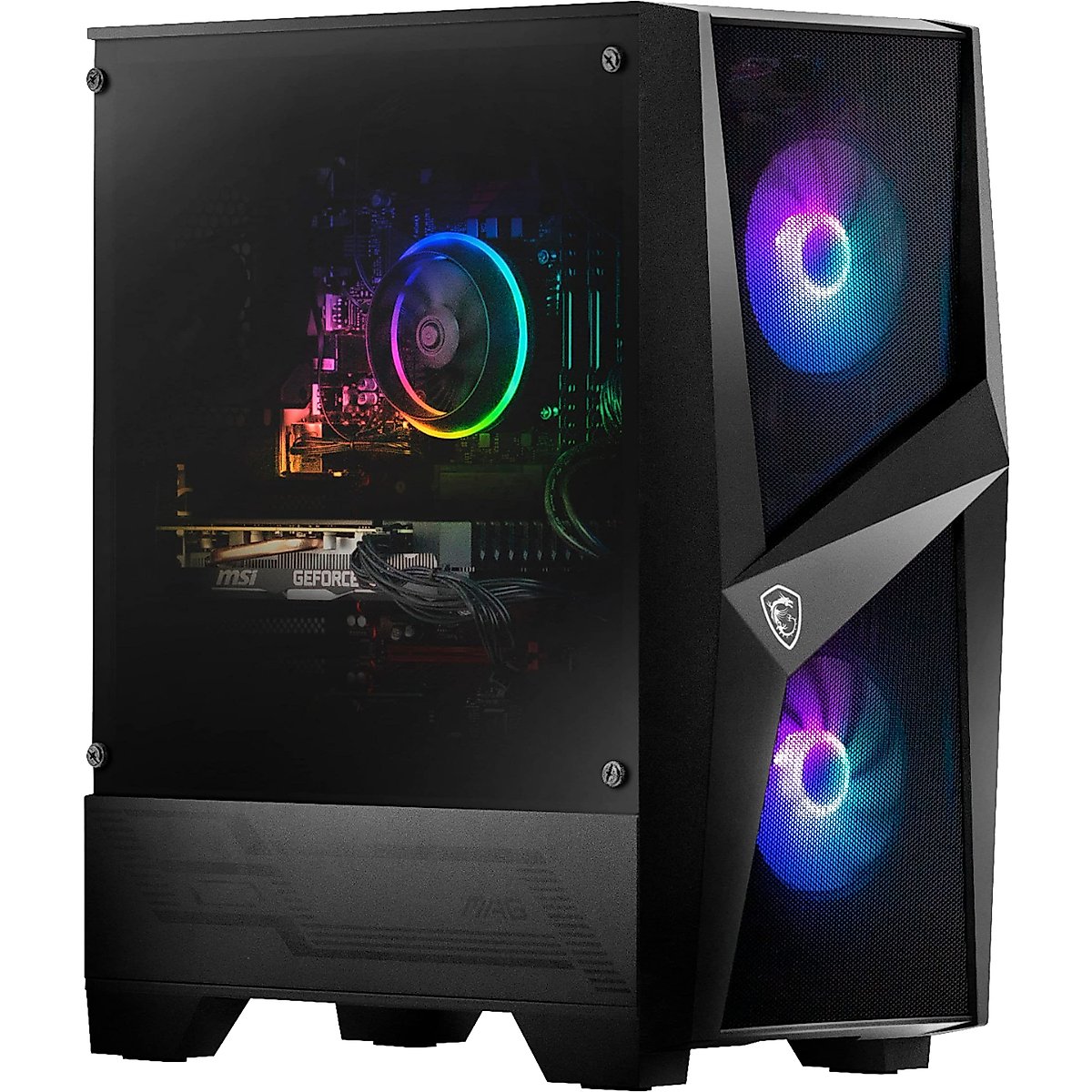 MSI Codex R Gaming Desktop 2021 Premium Computer, Intel Core i7-10700 2.9GHz, NVIDIA GeForce RTX 3060, WiFi, Bluetooth, USB-C, HDMI, RJ-45, Windows 10, VAATE HDMI Cable (16GB RAM/1TB SSD + 1TB HDD)