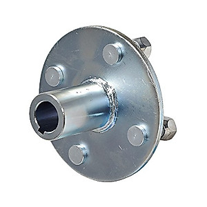 4" x 4" Go-Kart Live Axle Hub with 1" to 3/4" Step-Down - 1/4" Keyed Shaft, 8 Inch Rear Front Wheel, x4 Lug Set Kit, Replacement Assembly Parts, Quad ATV Cart Gokart Golf Trike Wheels