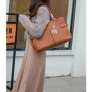 Mia K Collection Crossbody Bag for Women’s Handbag: PU Leather Top-Handle Satchel, Wristlet Wallet Purse Set